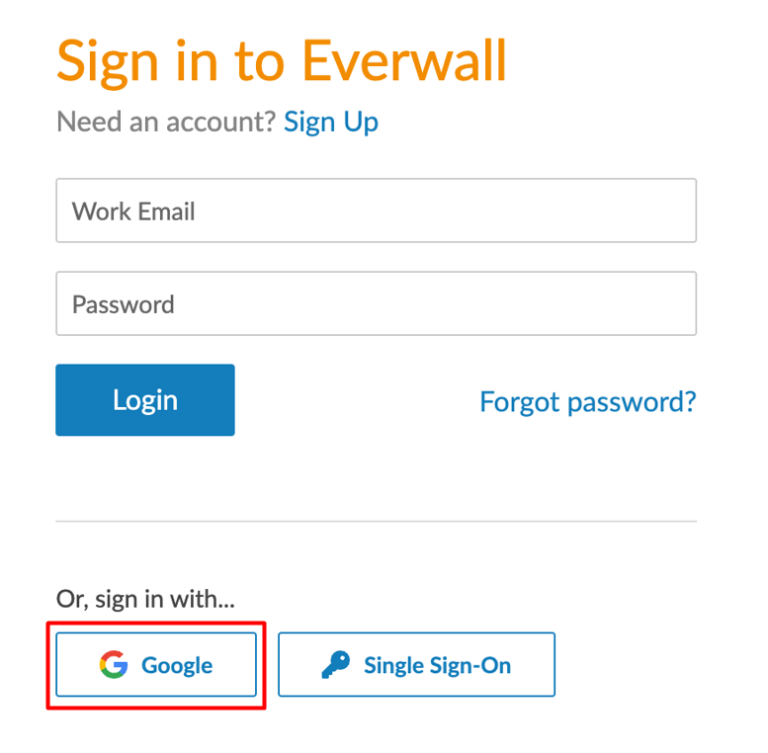 Tutorial: Logging into your Everwall Account with Google Login — Everwall