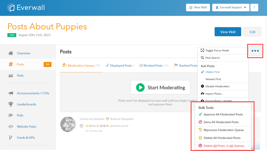 Tutorial: How to Use Bulk Tools for Post Management — Everwall