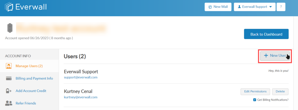 Tutorial: How to Add Additional Users to Your Account — Everwall