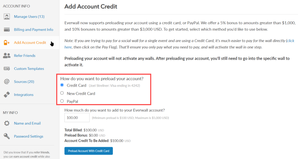 Tutorial: How to Preload Your Everwall Account — Everwall